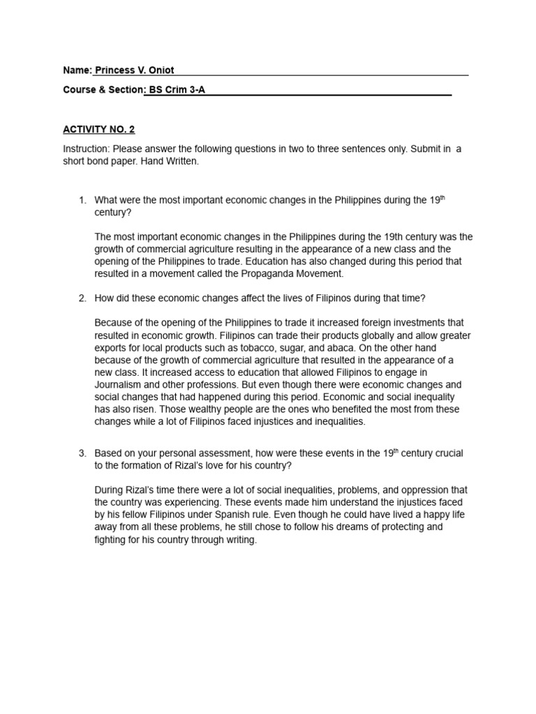 Activity No. 2 | PDF | Politics Activity No. 2 | PDF | Politics
