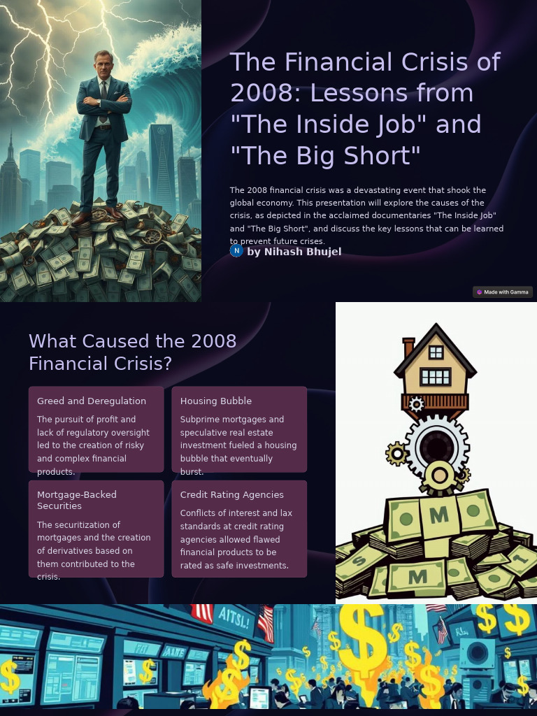 The Financial Crisis of 2008 Lessons From The Inside Job and The Big ...