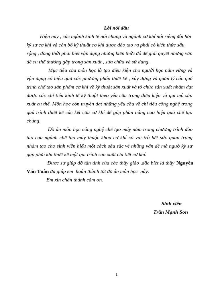 Đồ án CNCTM Trần Mạnh Sơn-73DCCM22 | PDF