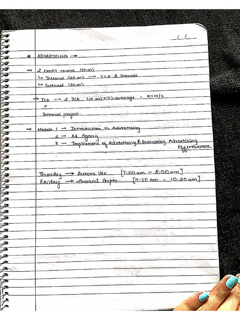 Advertising Notes Sem1 | PDF
