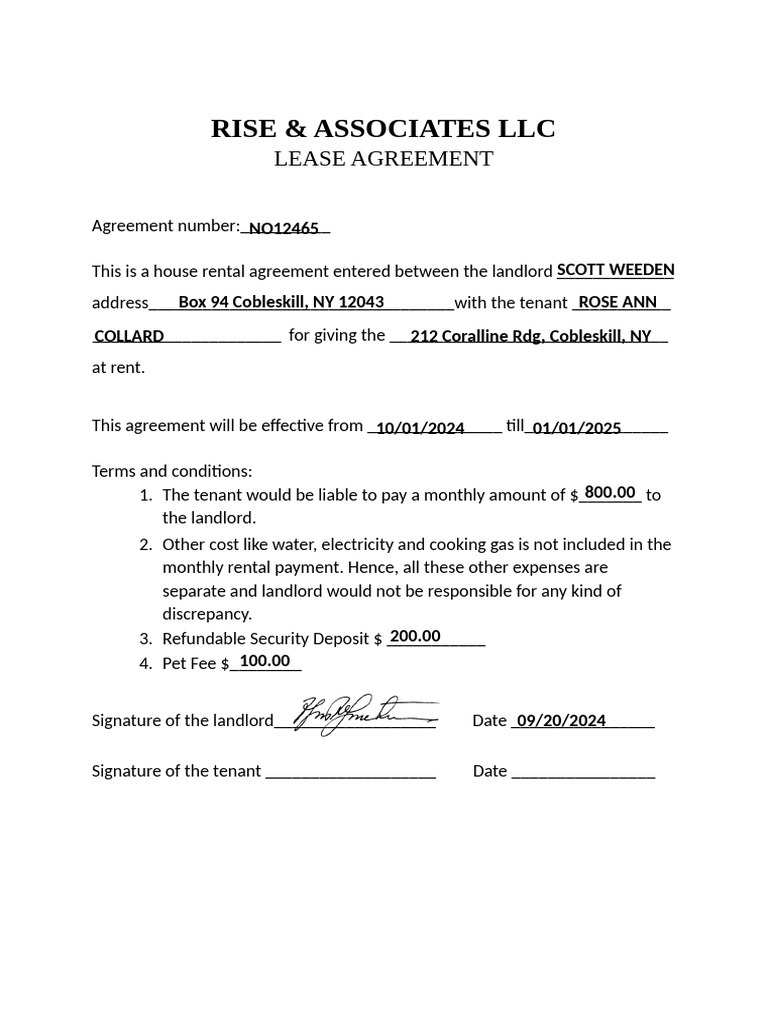 Lease Agreement | PDF