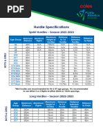 Hurdle Placement Heights | PDF | Track And Field | Sport Of Athletics