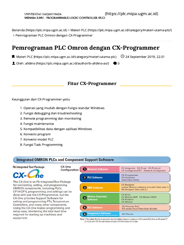 Pemrograman PLC Omron Dengan CX-Programmer - Menara Ilmu - Progr | PDF | Bisnis