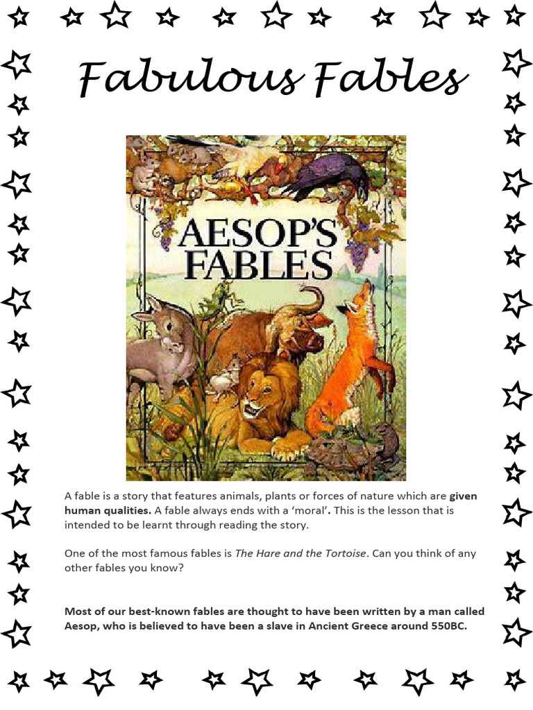 Aesop's Fables: Lessons for Kids | PDF | Fable
