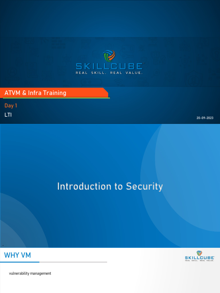 ATVM & Infra Training Content Day - 1 | PDF | Security | Computer Security