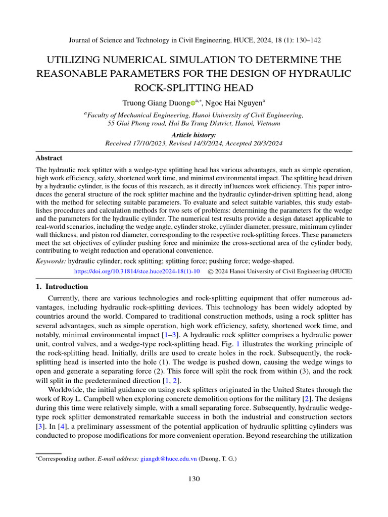 Optimizing Hydraulic Rock Splitter Design | PDF | Machines | Fracture