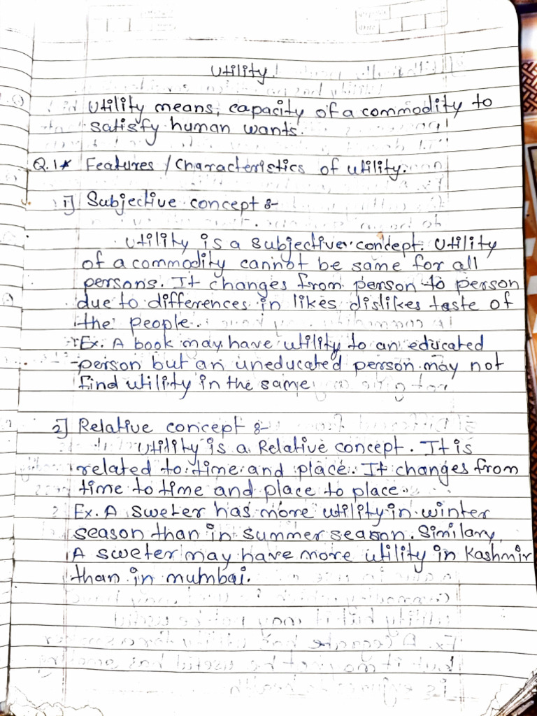 Marginal Utility | PDF