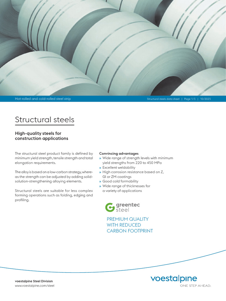 Structural Steels Voestalpine | PDF | Structural Steel | Steel