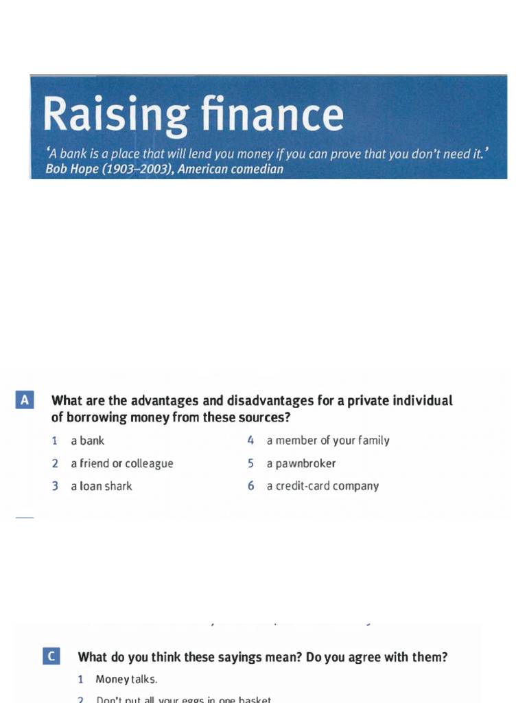 Raising Finance | PDF