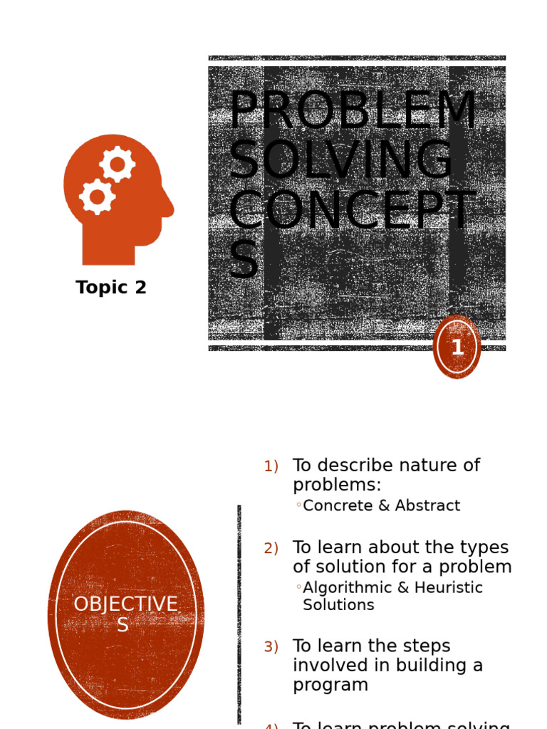 Topic 2 - Problem Solving Concepts | PDF | Algorithms | Software ...