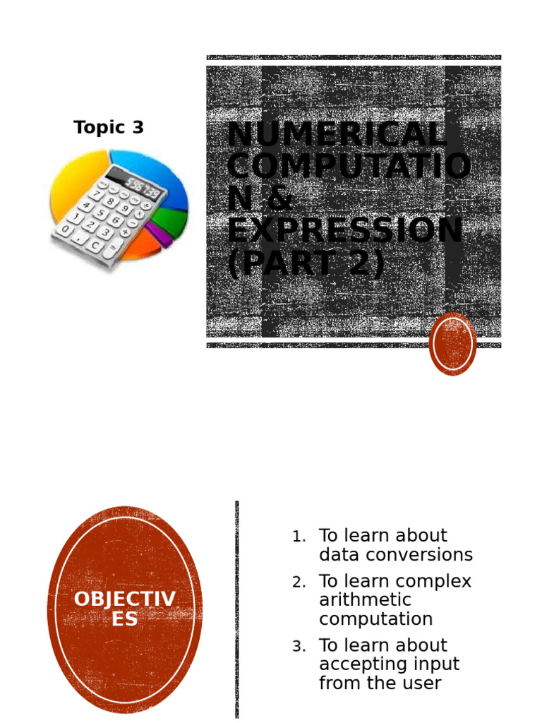 Topic 3 - Numerical - DataAndExpression-part2 | PDF | Data Type | Integer (Computer Science)