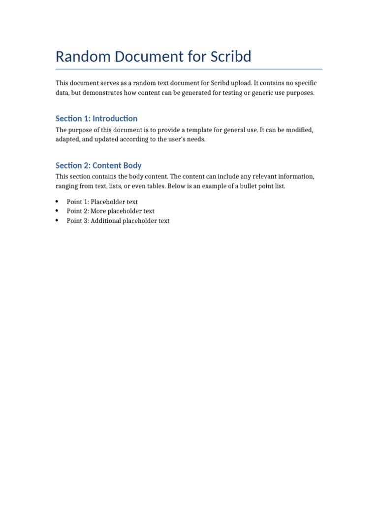 Random Document for Scribd | PDF