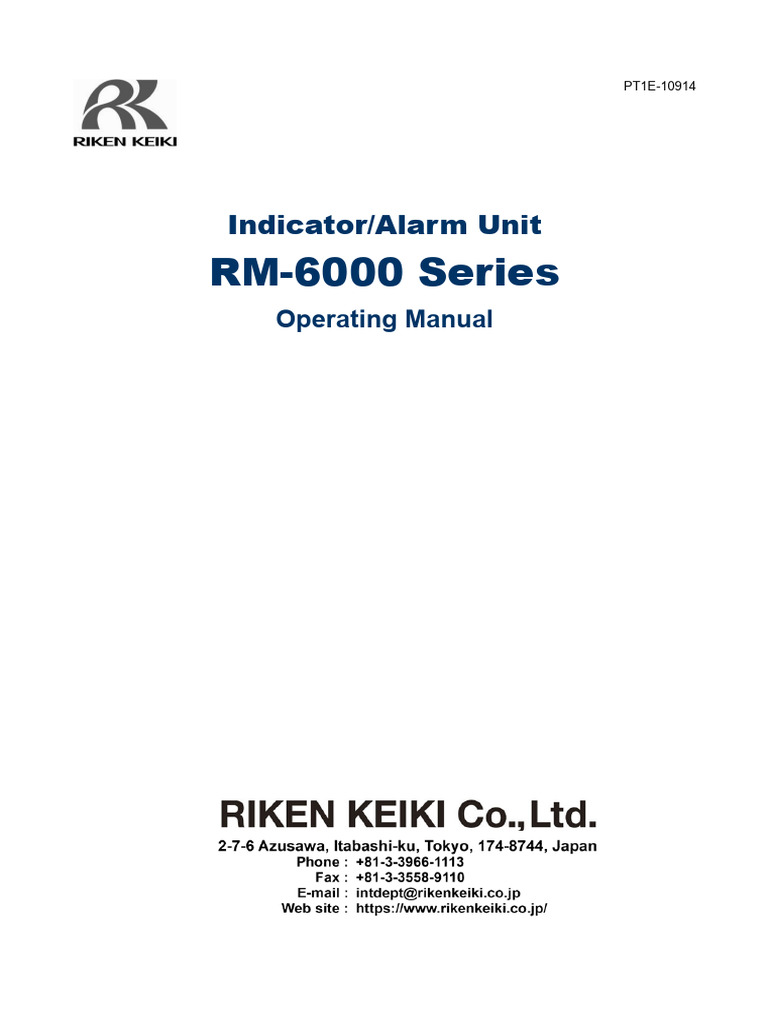 Riken Keiki Rm-6000 | PDF | Relay | Manufactured Goods