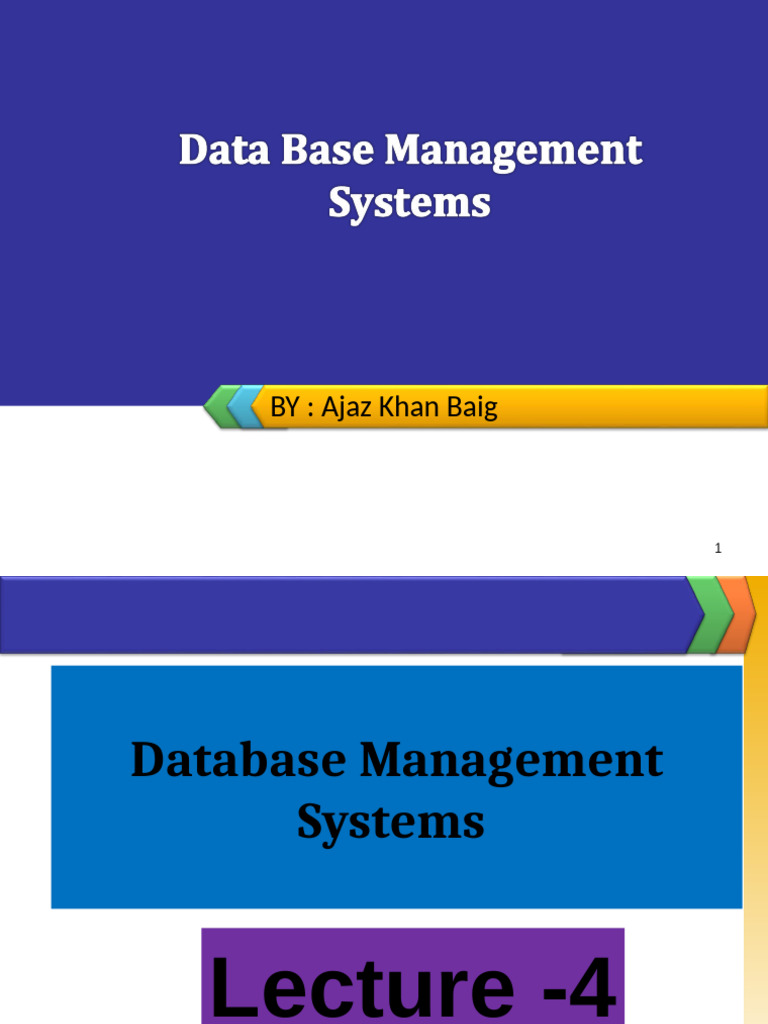 DBMS Lec No 4 | PDF | Databases | Conceptual Model DBMS Lec No 4 | PDF | Databases | Conceptual Model