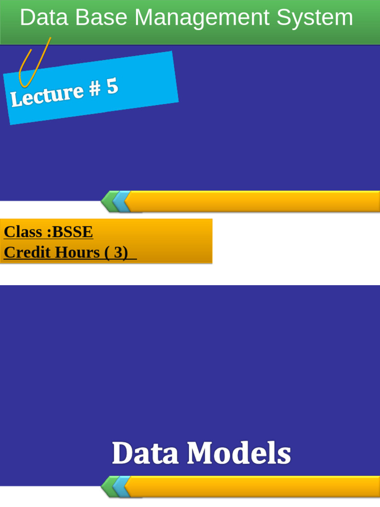 DBMS Lec No 5 | PDF | Databases | Data Model DBMS Lec No 5 | PDF | Databases | Data Model