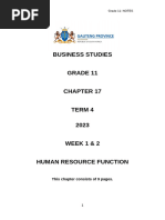 Grade 11 Notes Term 4 Chapter 18 Revised Notes Human Resources Function ...