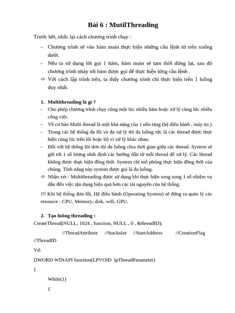Bài 6_MultiThreading | PDF