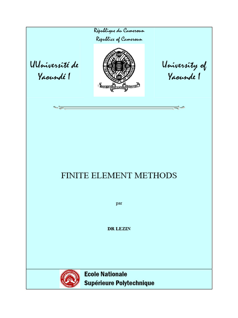 Cours.prof Mef | PDF | Finite Element Method | Matrix (Mathematics)