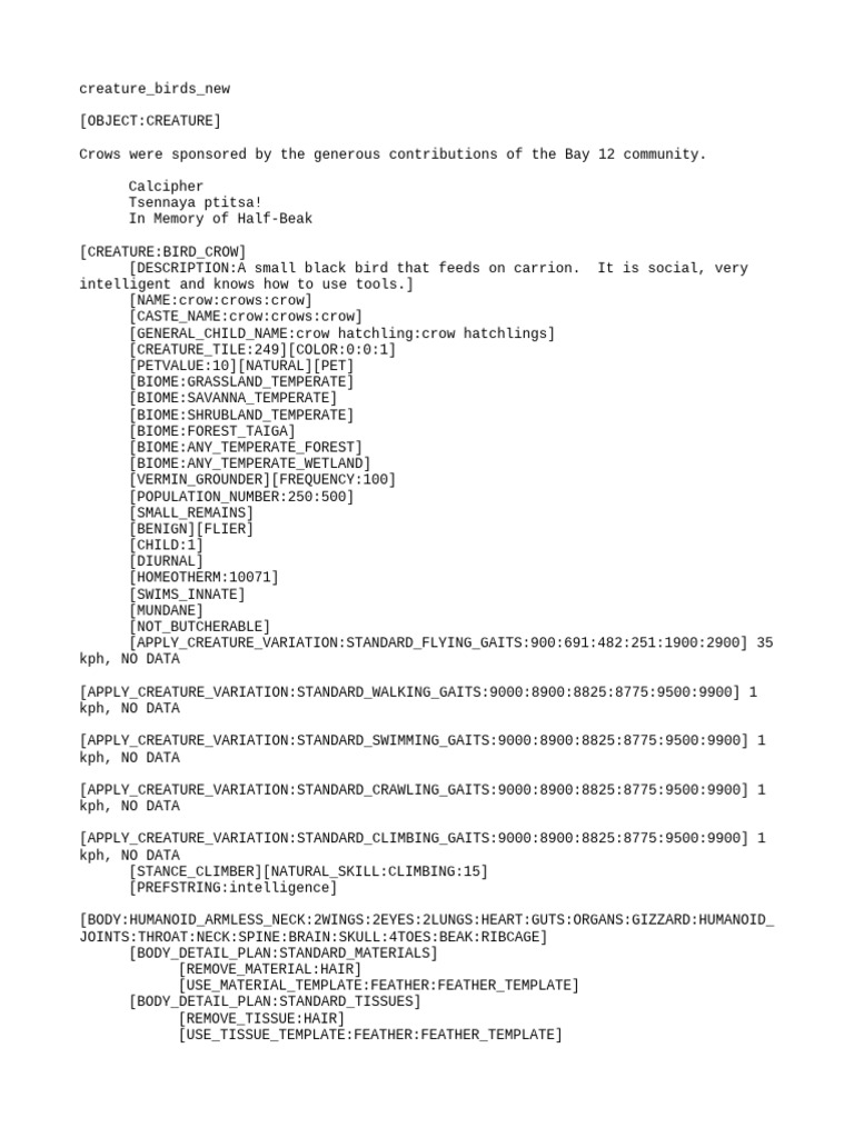 Creature Birds New | PDF | Tendon | Brown