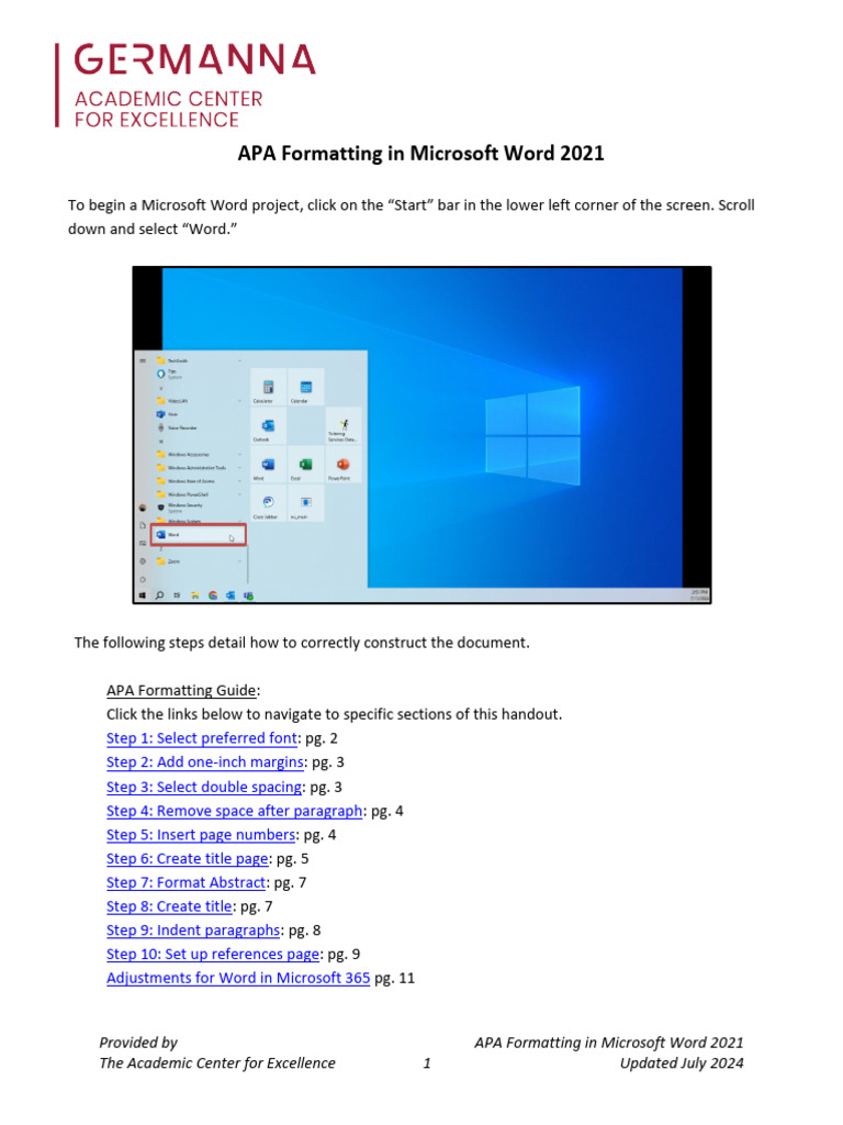 APA Formatting in Word 2016 | PDF | Microsoft Word | Paragraph