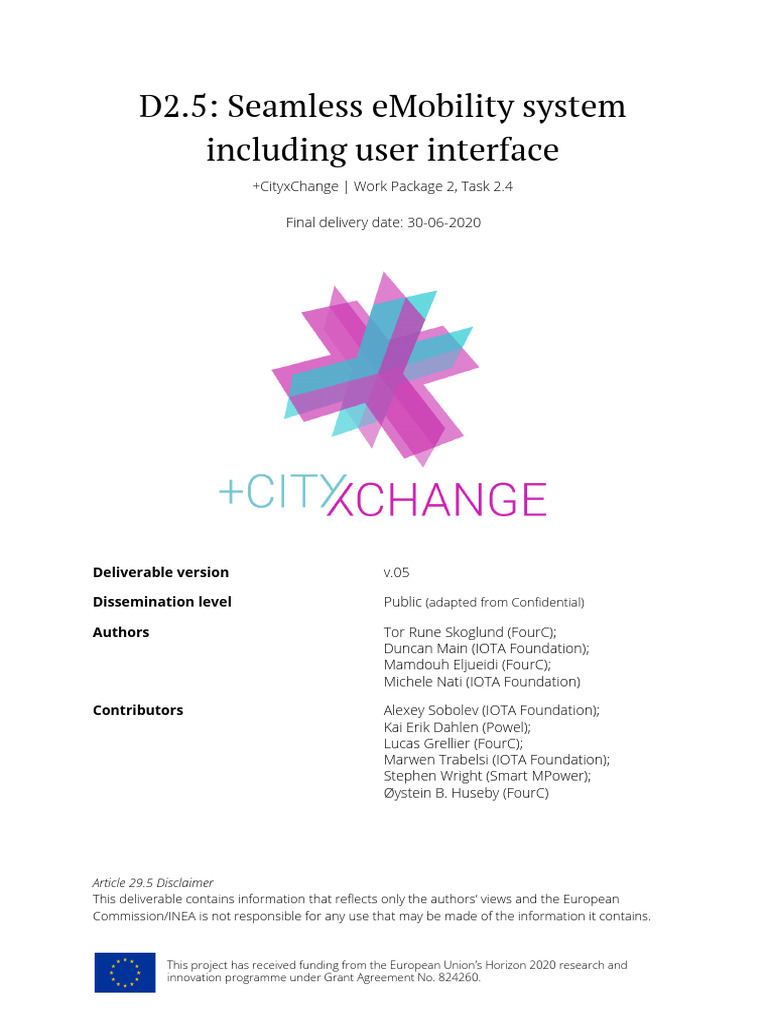 D2.5 Seamless Emobility System Including User Interface | PDF ...