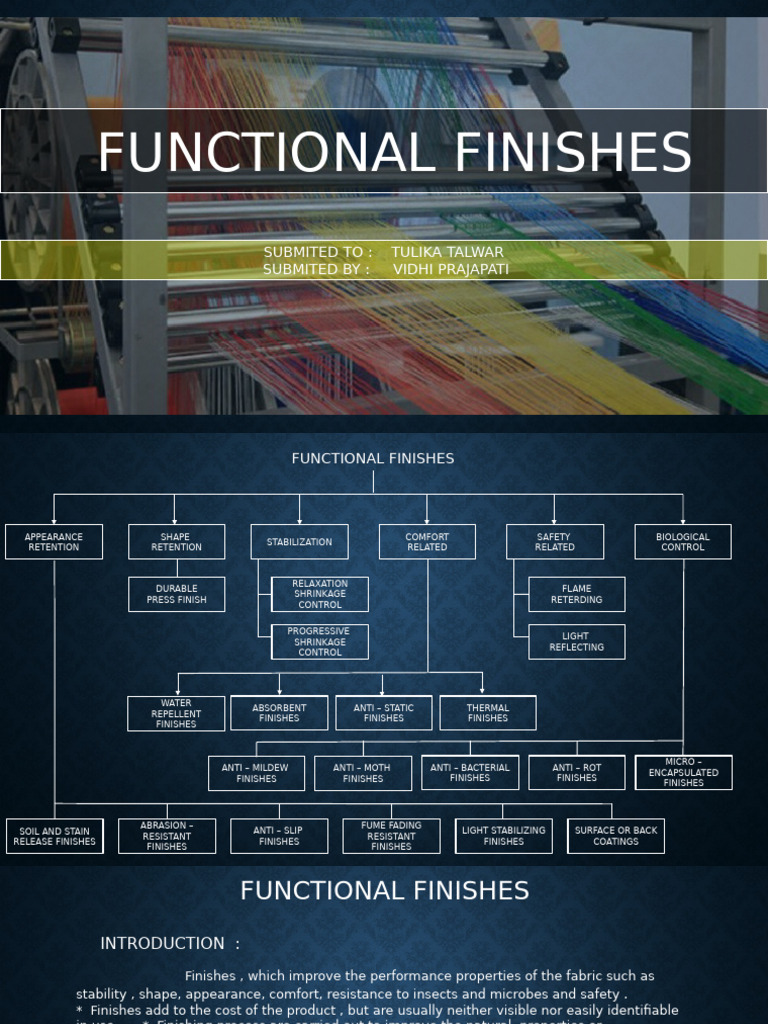 Overview of Functional Finishes | PDF | Textiles | Materials