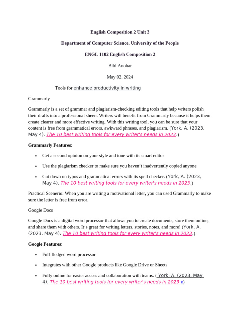 English Composition 2 Unit 3 | PDF | Human Communication | Software