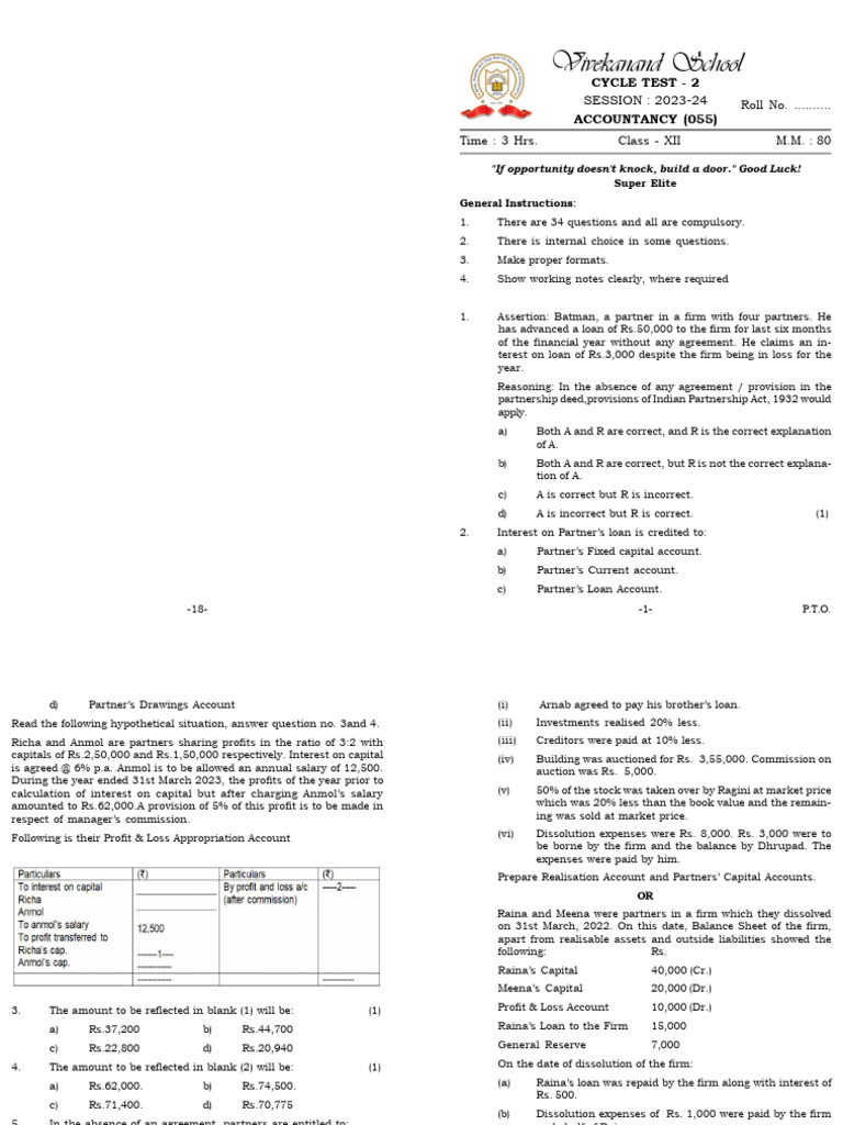 Accounts CT2 XII Super Elite QP 20230808132508509 | PDF | Book Value | Goodwill (Accounting)