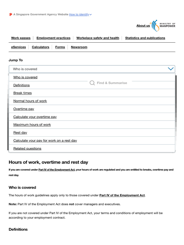 Employment Act: Work Hours & Overtime | PDF | Overtime | Working Time