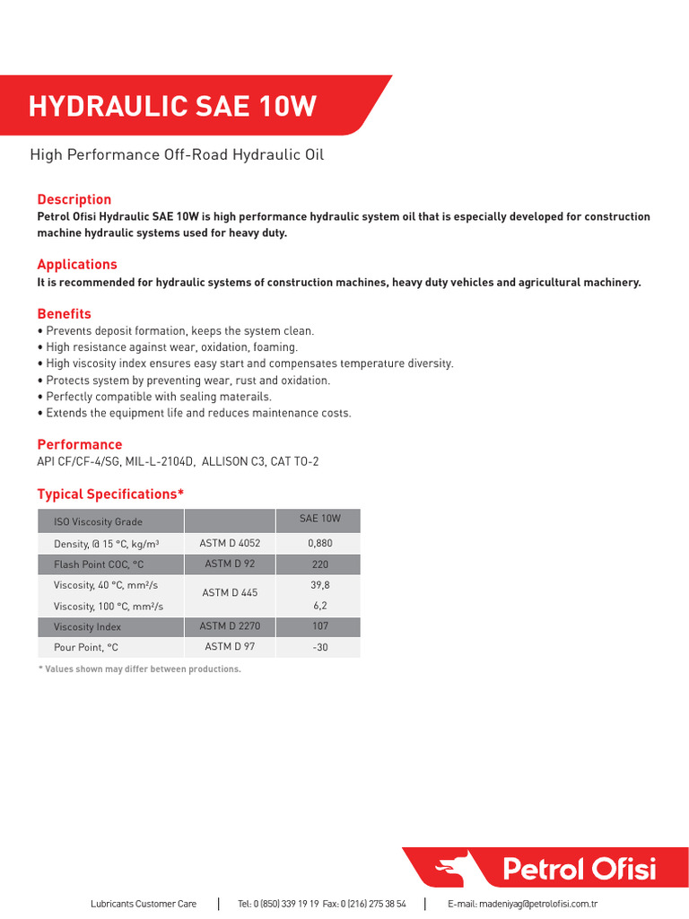 Hydraulic-SAE-10W_ING | PDF