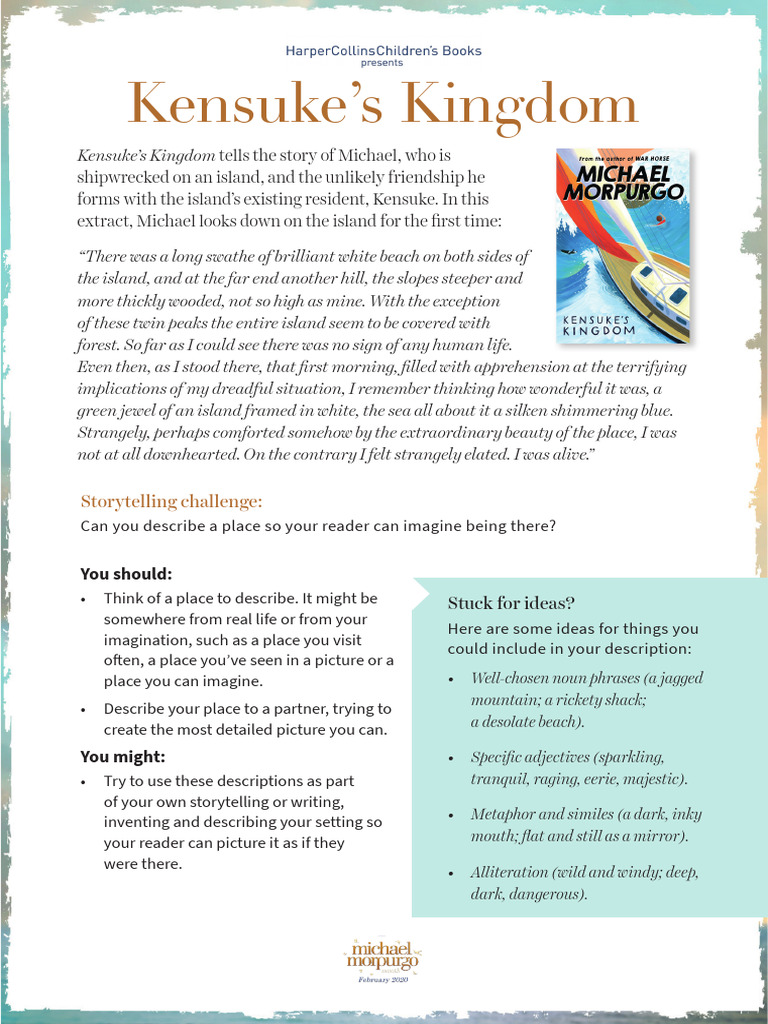 Kensukes Kingdom - Worksheet | PDF