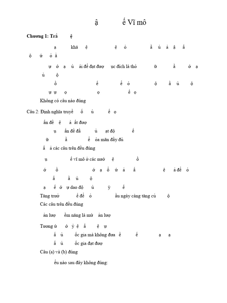 BT Macro Cau Hoi | PDF