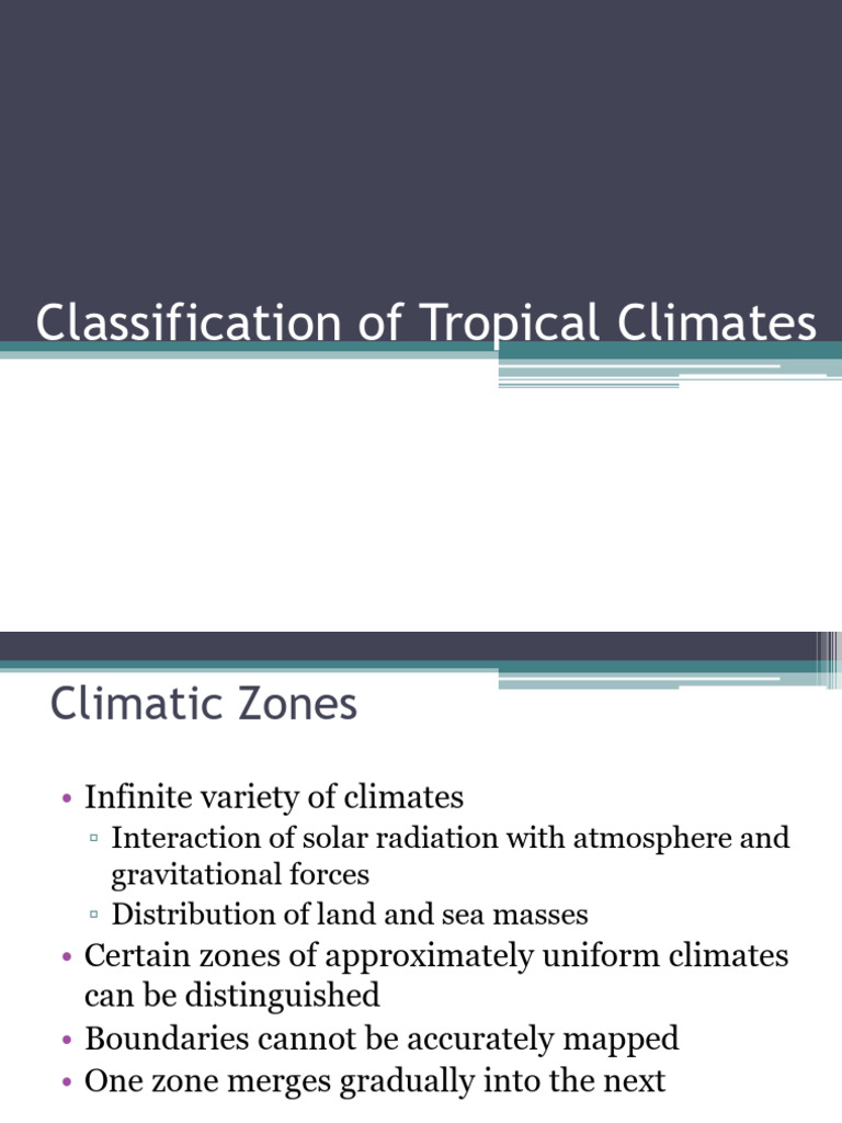 03 Classification of Tropical Climates | PDF | Desert | Rain