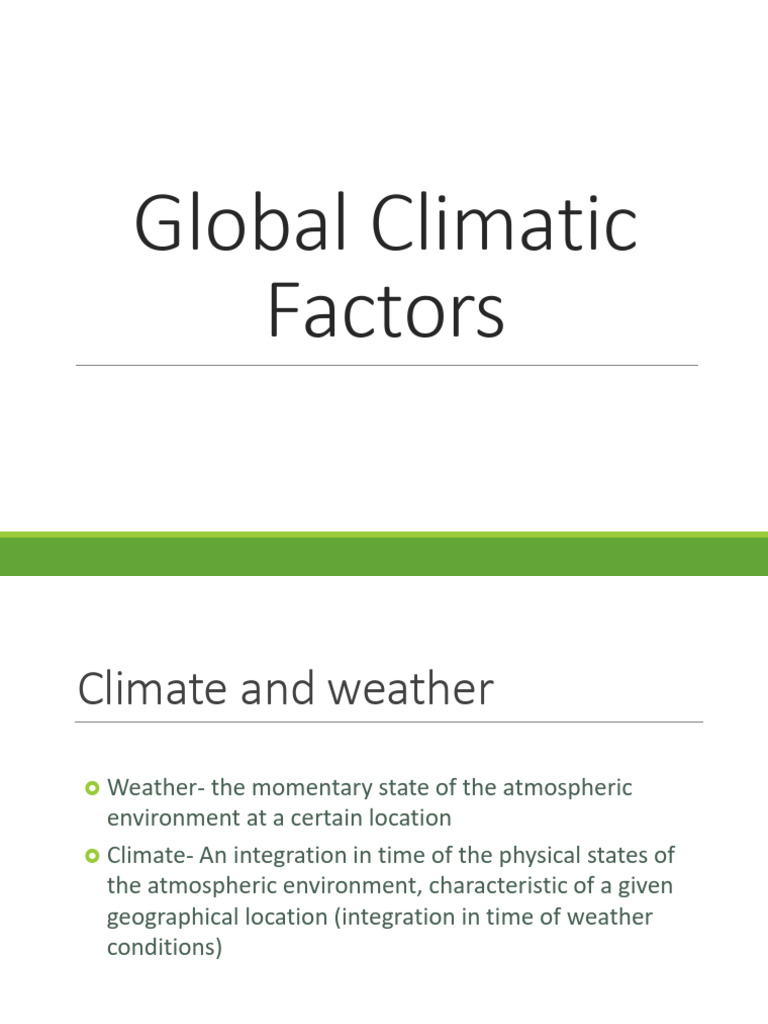 01 Global Climatic Factors | PDF | Earth | Climate