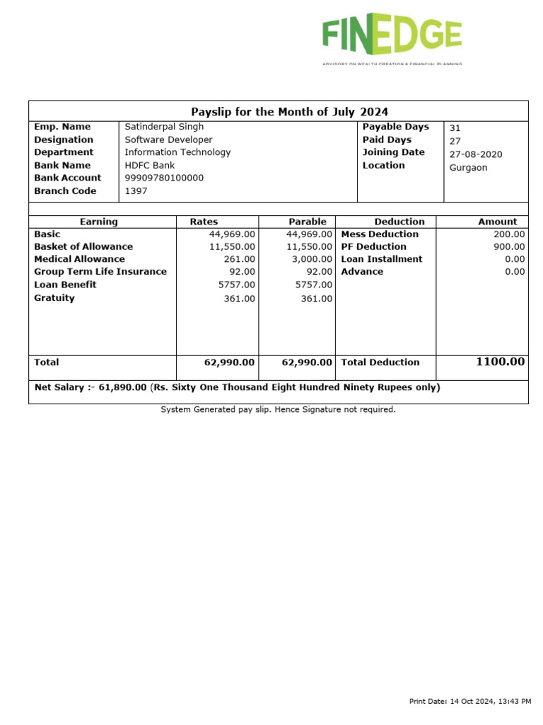 3 months pay slips | PDF | Paycheck | Life Insurance
