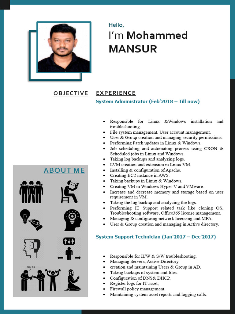 Mohammed Mansur - IT Support Engineer | PDF | Computer Network | Active Directory