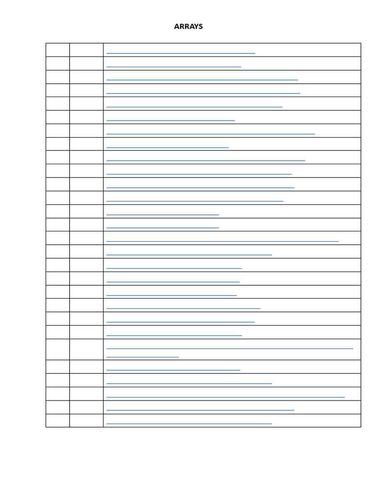 Practice Questions On Arrays | PDF | Technology & Engineering