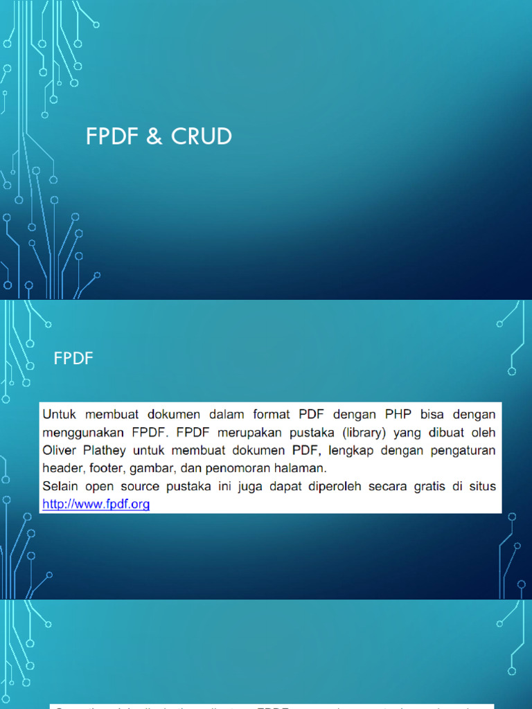 FPDF & Crud | PDF