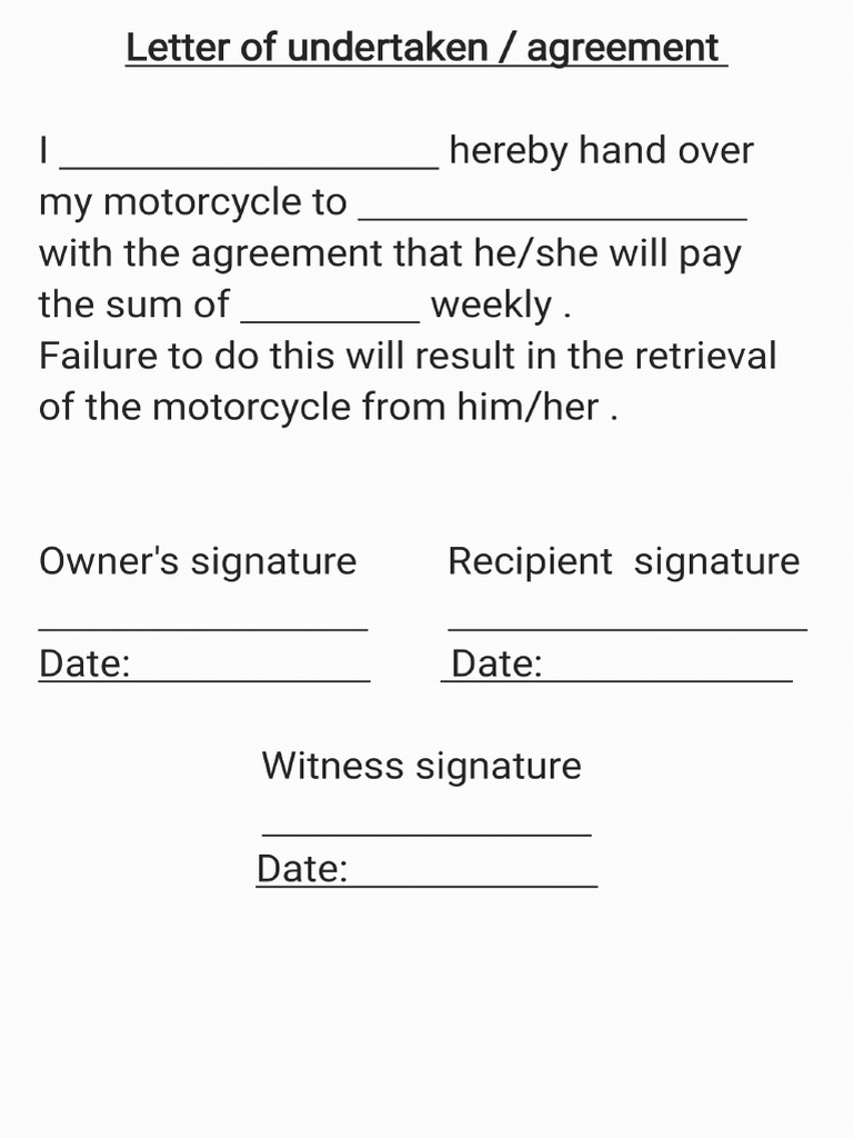 Letter of Undertaken | PDF