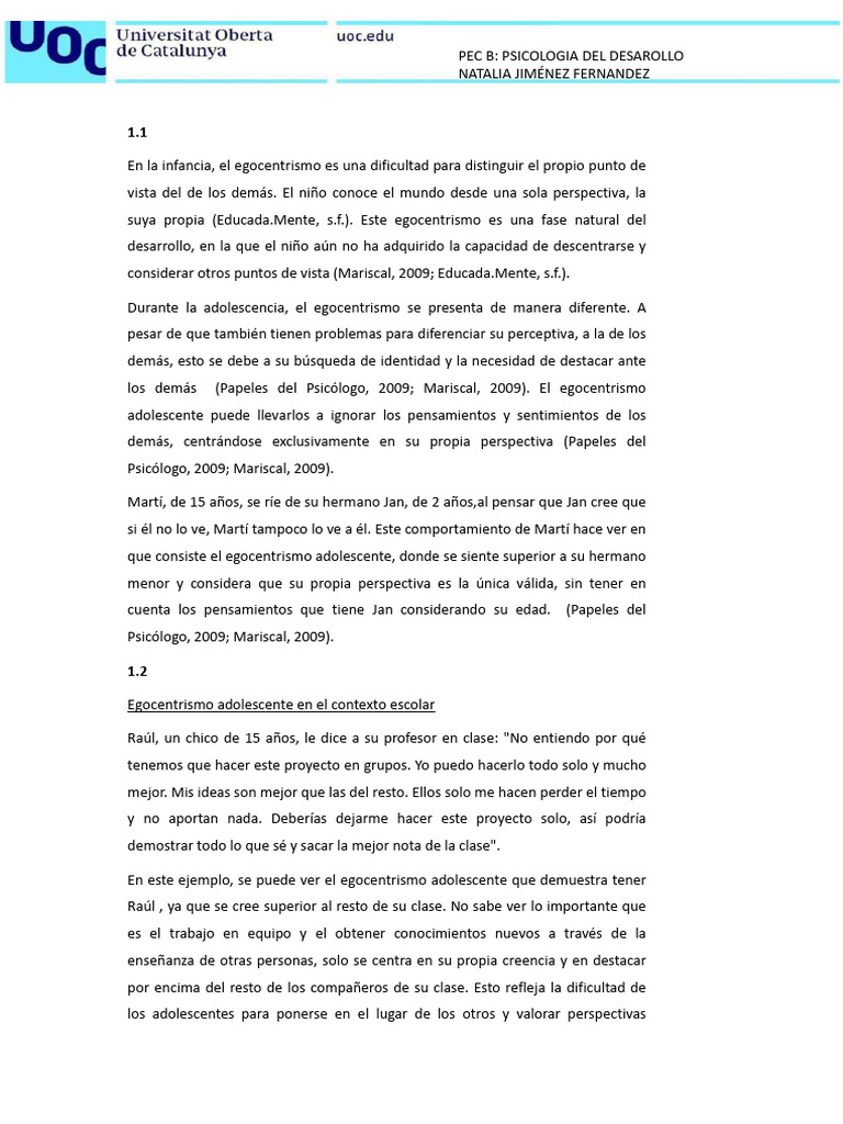 Pec B Nataliajimenez Fernandez | PDF | Sicología | Adolescencia