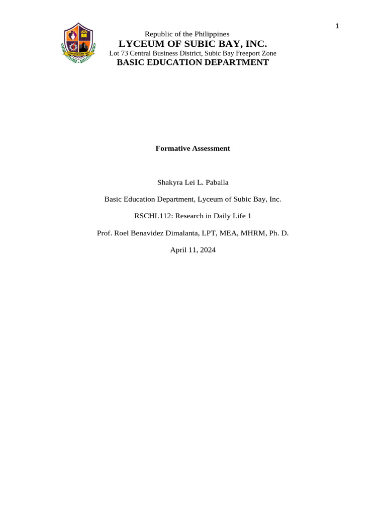 Research in Daily Life 1 - Activity | PDF | Methodology | Qualitative ...
