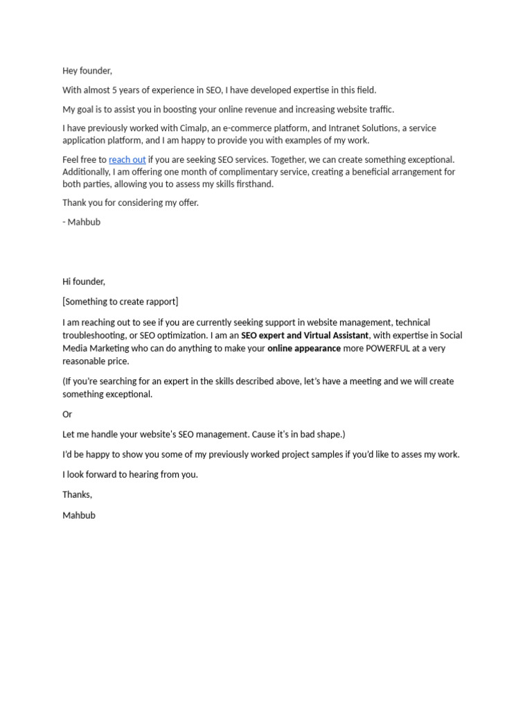 E Mail Template Pdf