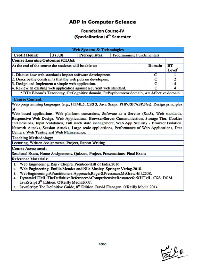 CS 4th Semester | PDF