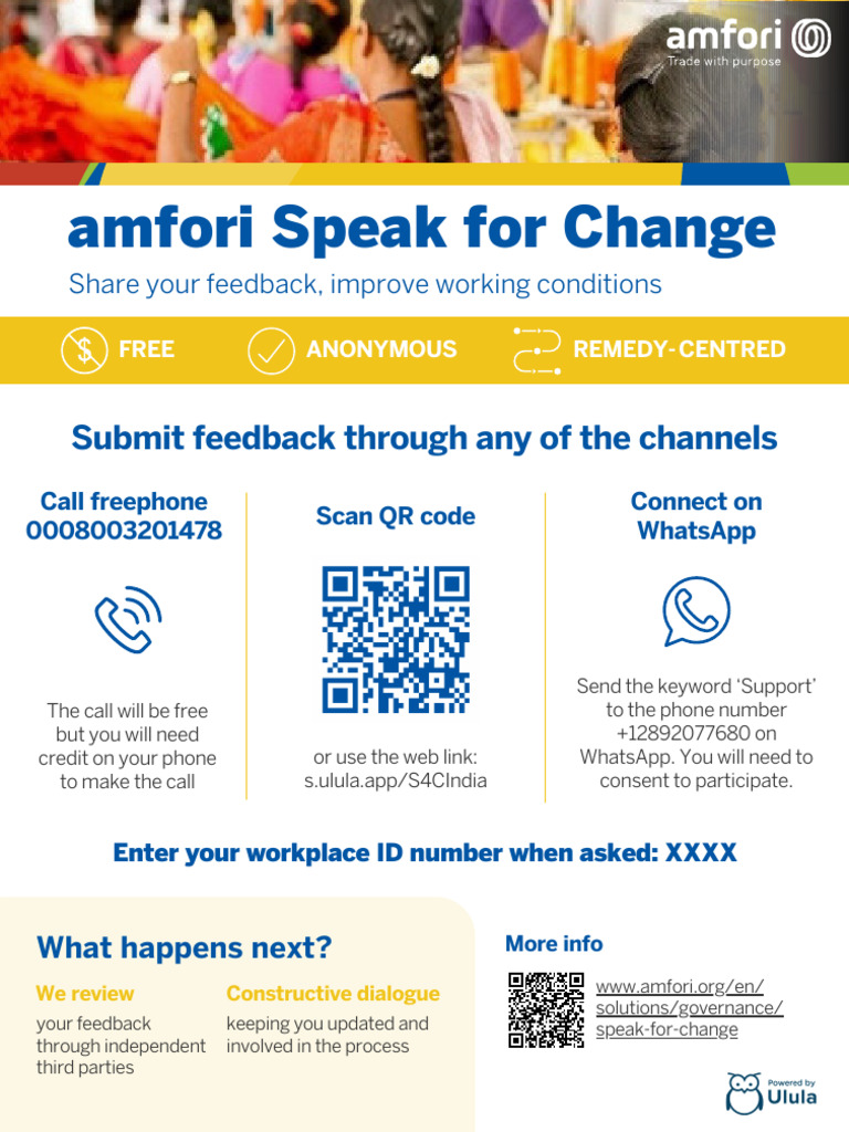 Amfori Speak For Change India Poster English April 2024 | PDF