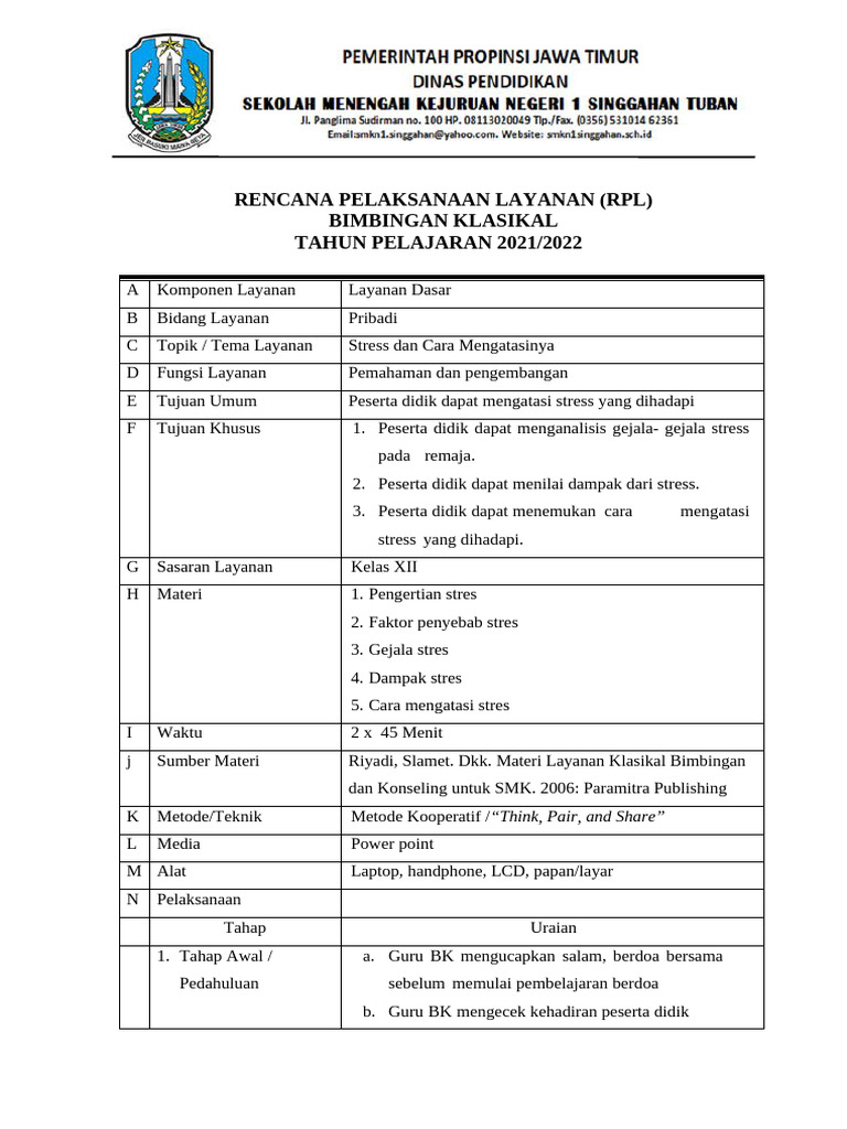 RPL Stres Dan Cara Mengelolanya | PDF | Karier & Perkembangan ...