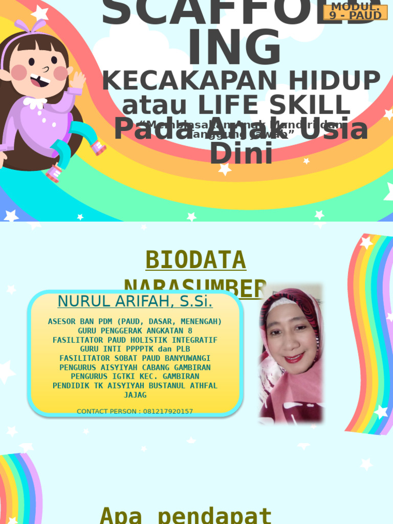 Scaffolding Life Skills untuk Anak Dini | PDF | Karier & Perkembangan ...