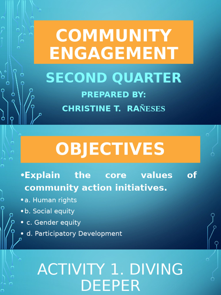 q2 - Week 1-Core Values of Community Action Intitiatives | PDF | Social ...