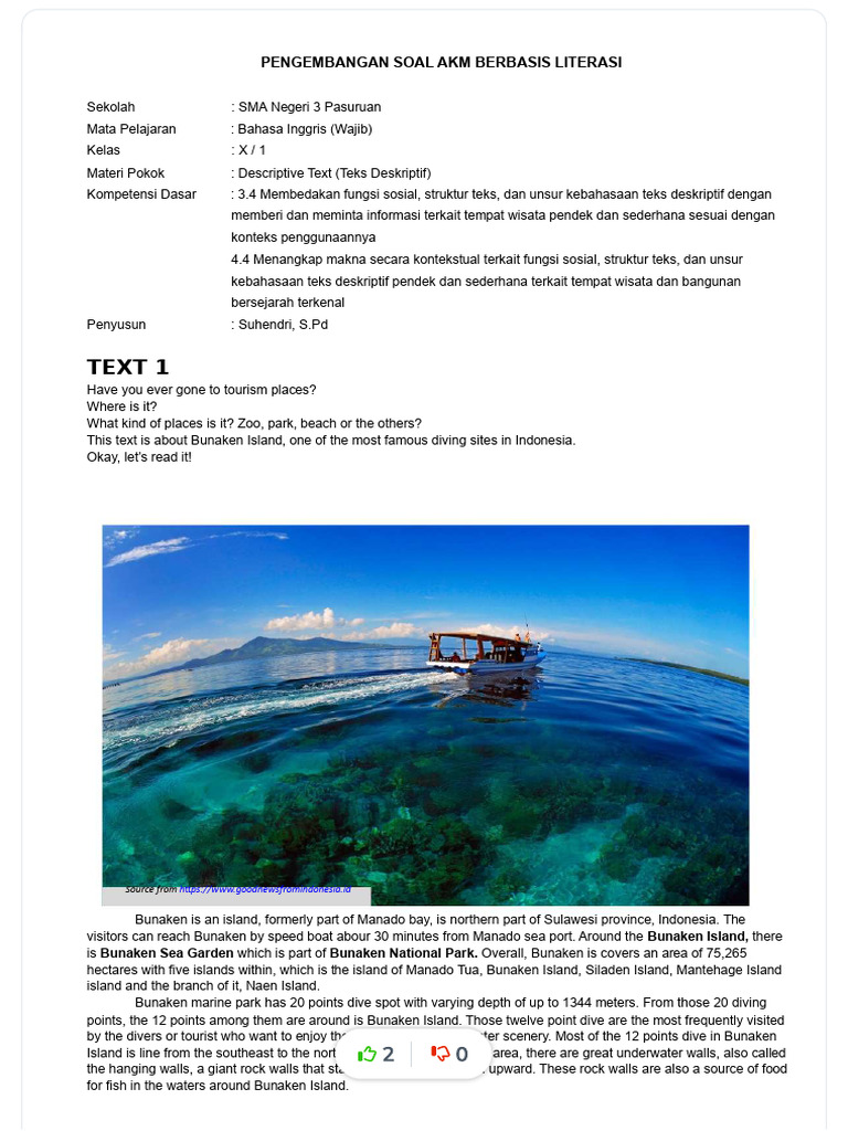 25 Soal Akm Kelas X Example For Sma X Compress | PDF | Oceanography | Physical Geography