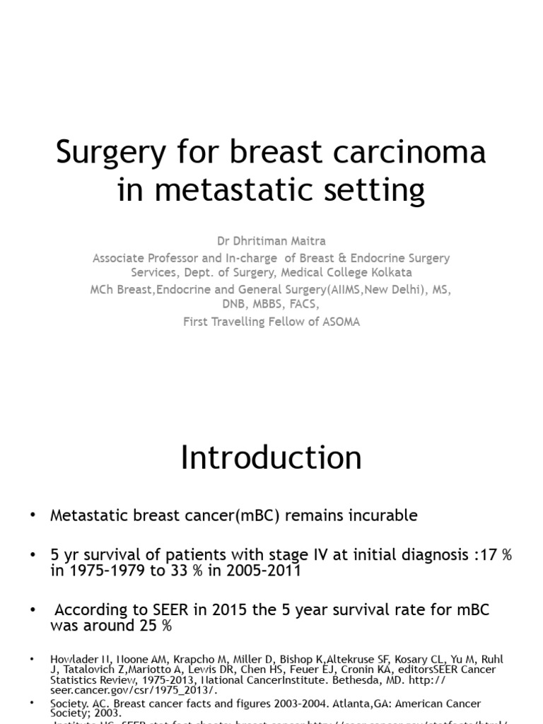 Current Management of Ca Breast | PDF | Mastectomy | Metastasis