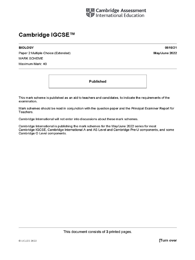 Microsoft Word - 0610 - s22 - Ms - 21 - 0610 - s22 - Ms - 21 | PDF